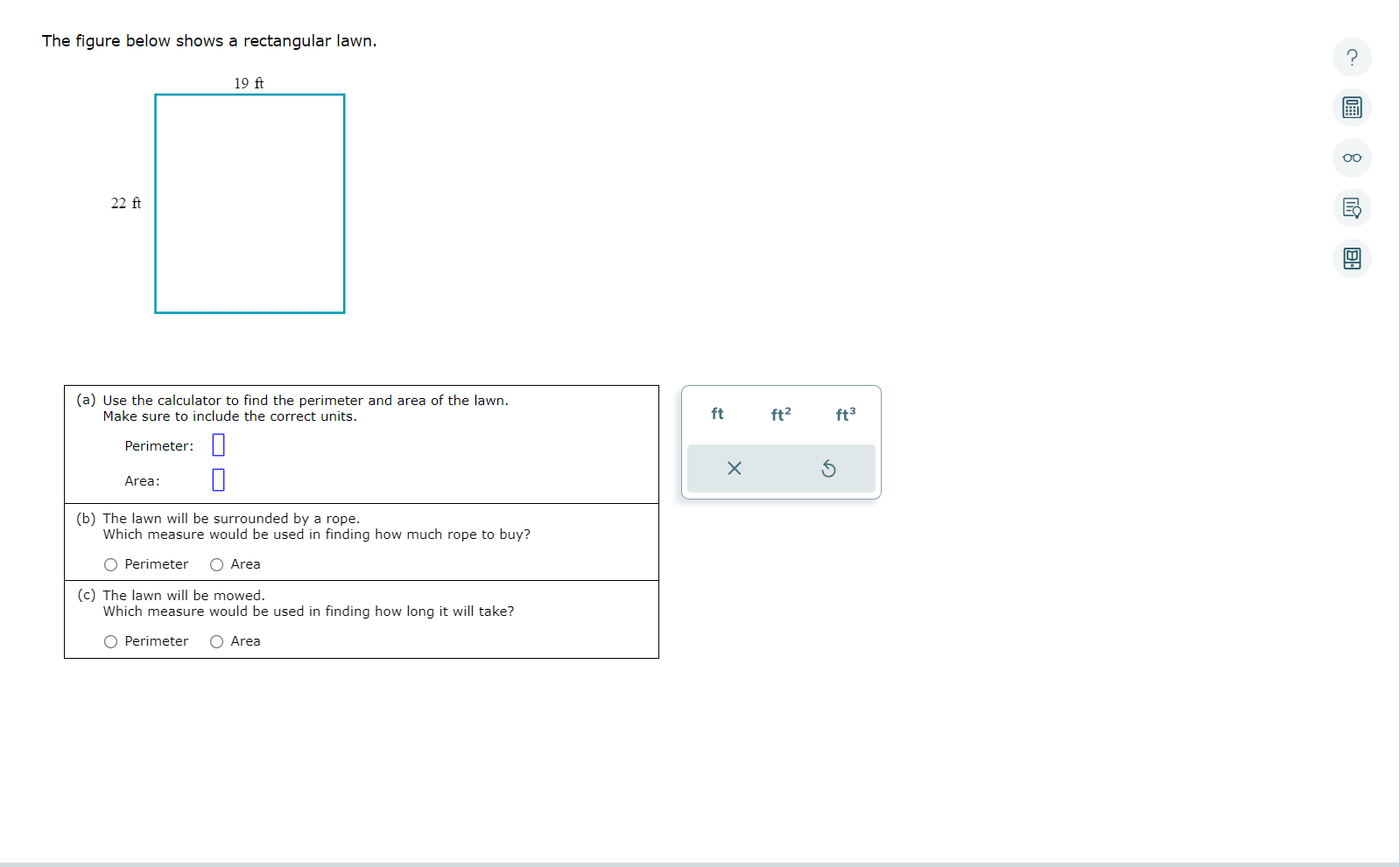 Solved The figure below shows a rectangular lawn. (a) Use | Chegg.com