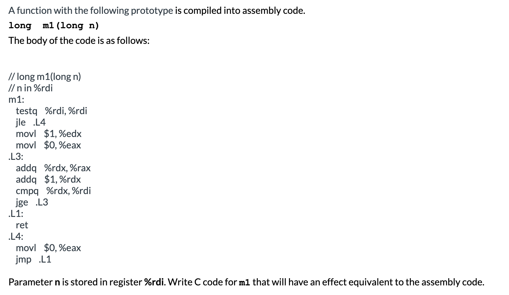 A function with the following prototype is compiled | Chegg.com