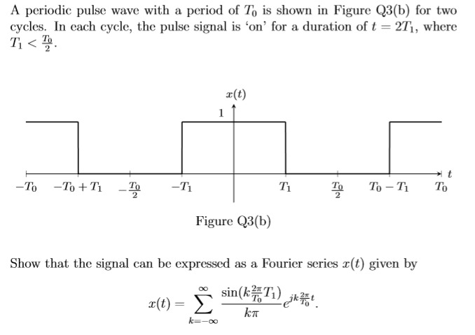 Solved A periodic pulse wave with a period of To is shown in | Chegg.com