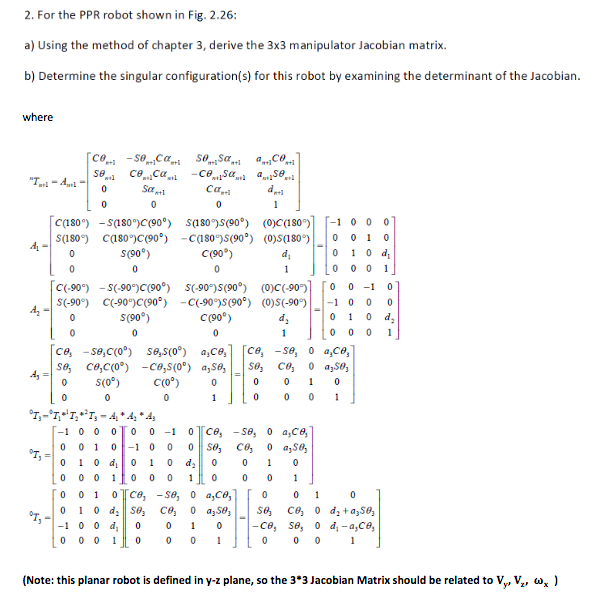 Joint 3 Joint 2 Joint 1 f Figure 2.26 Planar PPR | Chegg.com