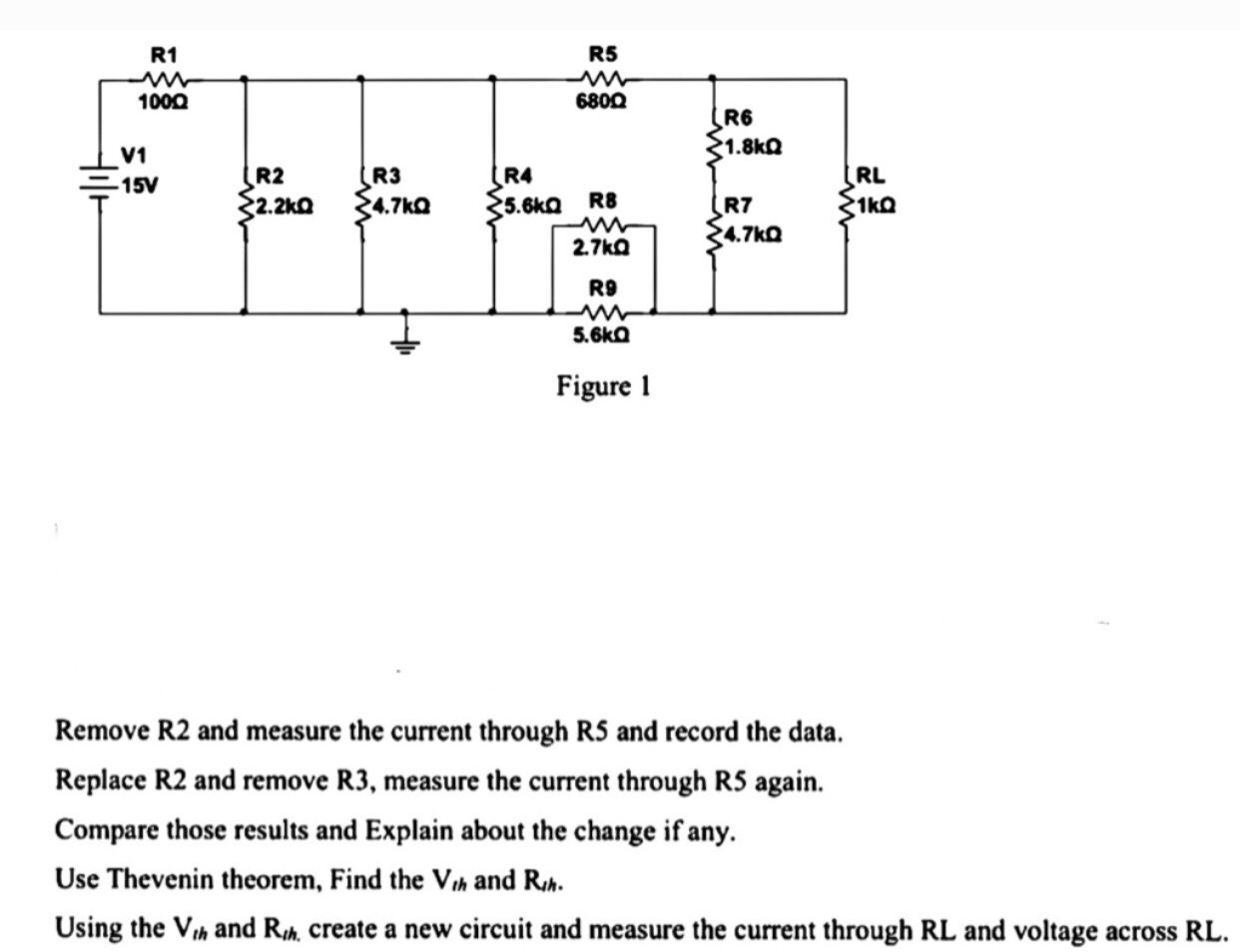 Solved R1 R5 1000 6800 (R6 1.8kg V1 (R3 SRL (R2 2.2ko (R4 | Chegg.com