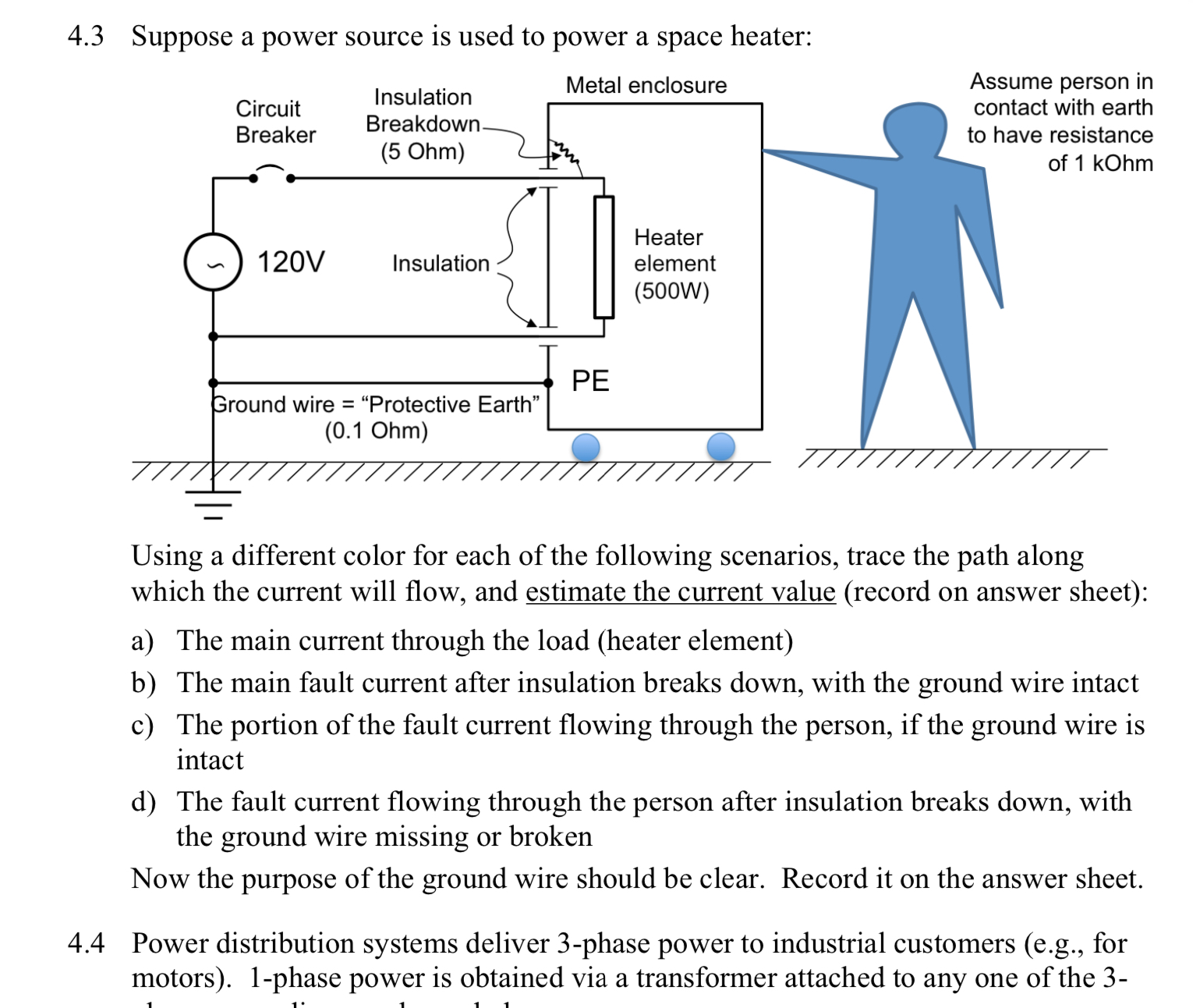 Solved Power distribution: high voltage 3 phase transmission | Chegg.com