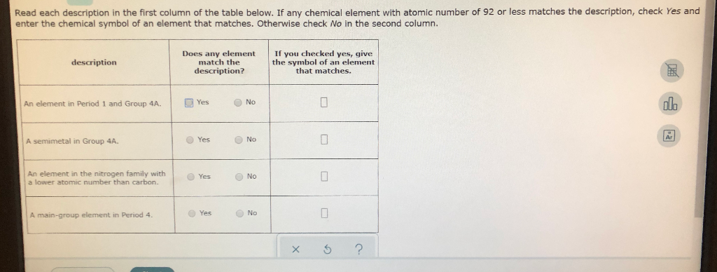 Solved Read each description in the first column of the | Chegg.com