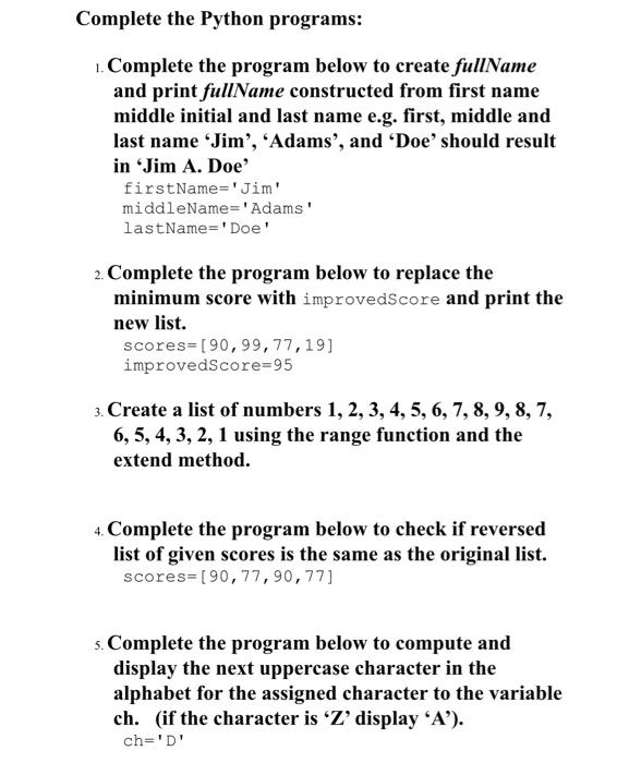 Solved Assignment 2.2 CSC 130 Spring 201:8 Create Python | Chegg.com