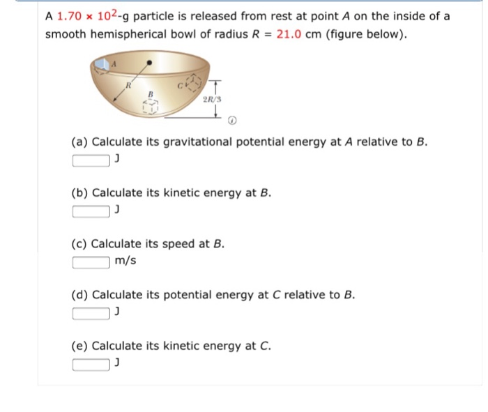 Solved A 1.70 x 102-g particle is released from rest at | Chegg.com
