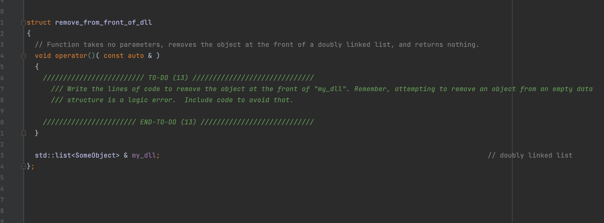 Solved struct insert_at_back_of_vector \{ // Function takes | Chegg.com