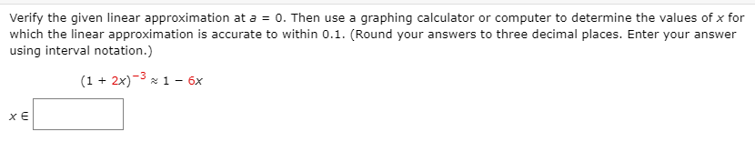 Solved Verify the given linear approximation at a = 0. Then | Chegg.com