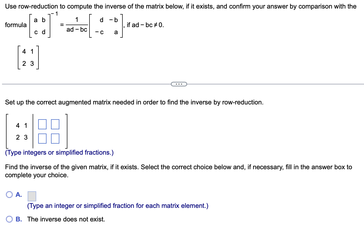 Solved Use row-reduction to compute the inverse of the | Chegg.com