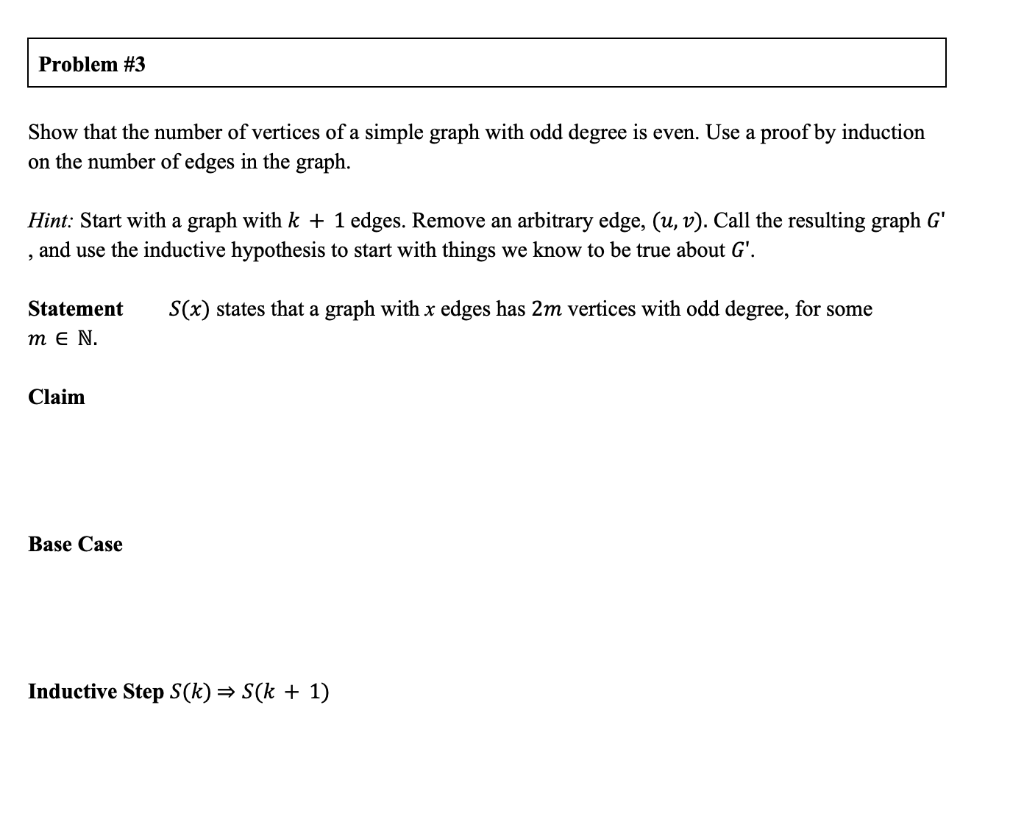 Solved Show that the number of vertices of a simple graph | Chegg.com