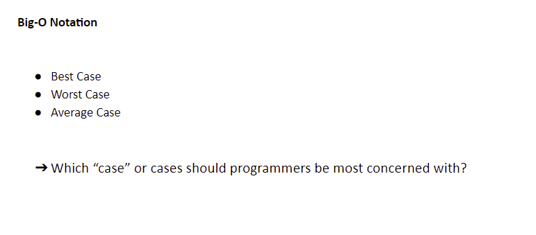 Solved Big-o Notation Best Case • Worst Case • Average Case | Chegg.com