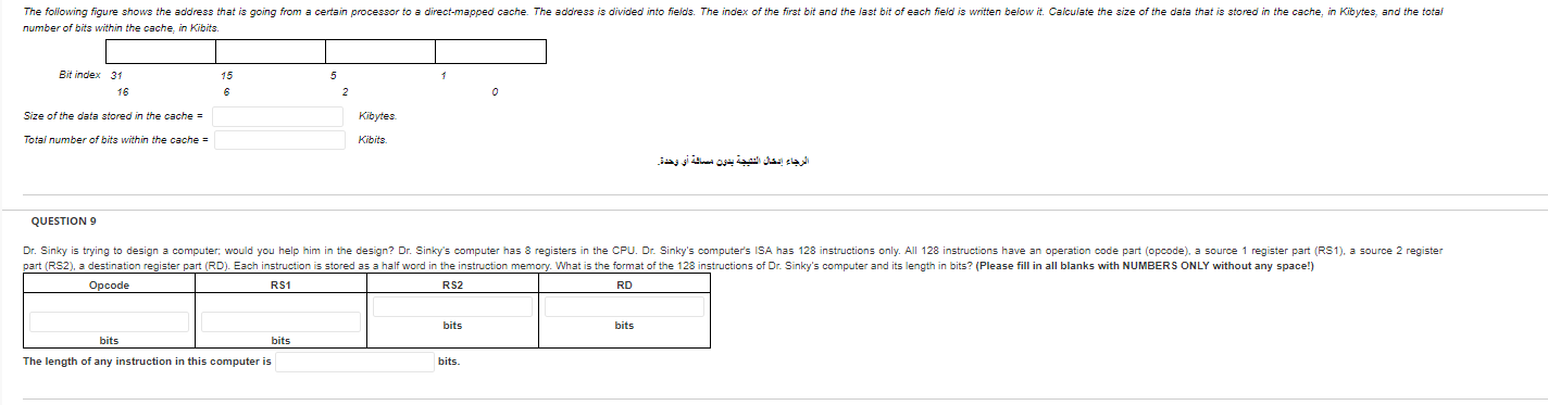 The following figure shows the address that is going | Chegg.com