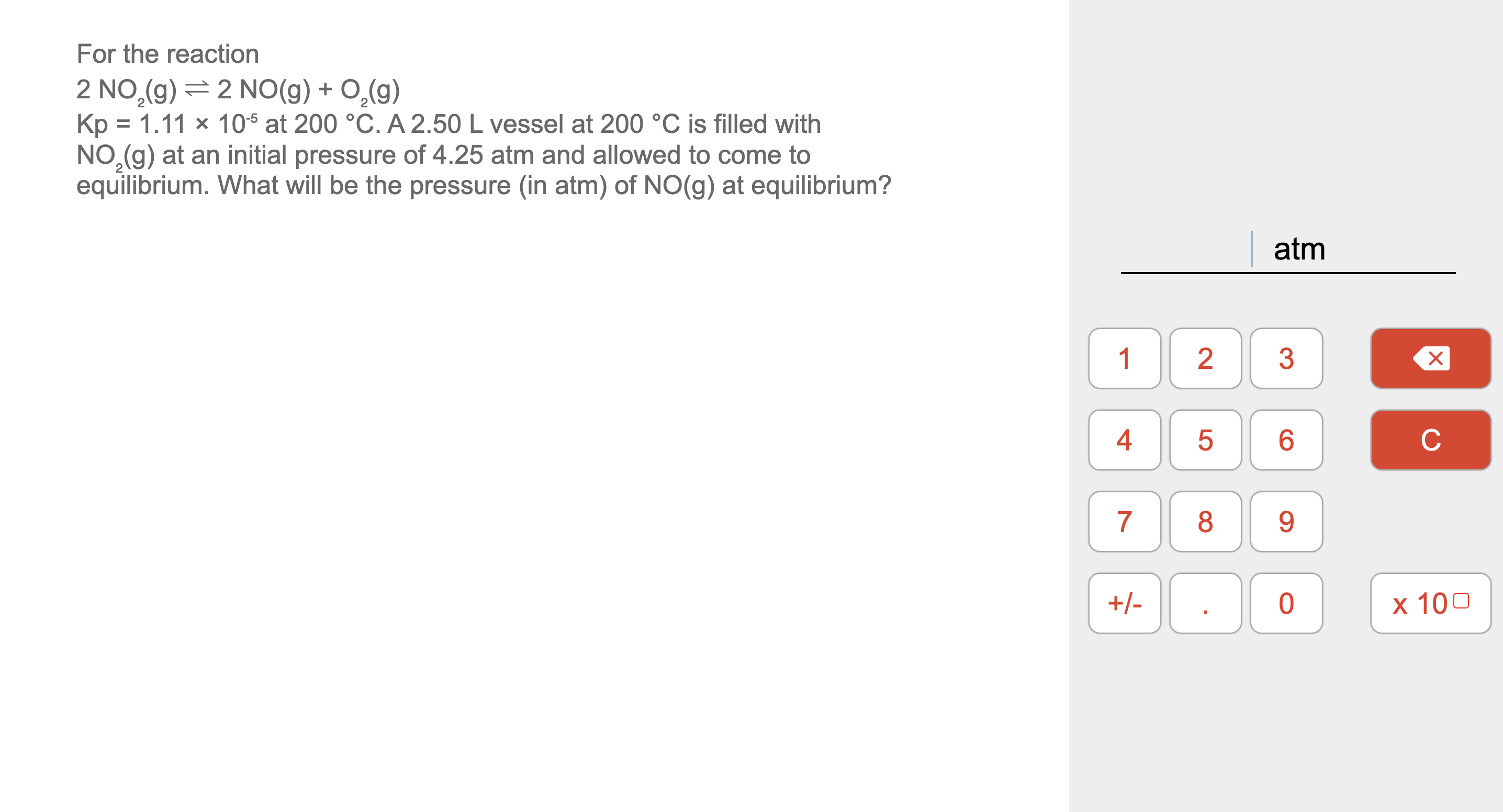 Solved For The Reaction [ 2 Mathrm{no} {2} Mathrm{~g}