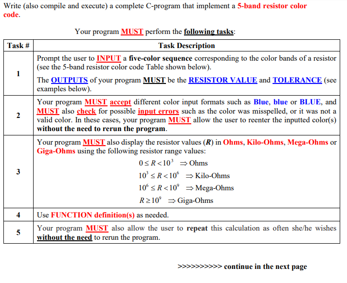 Solved Write (also compile and execute) a complete C-program | Chegg.com