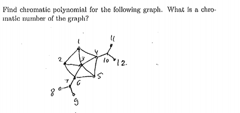 Solved Find chromatic polynomial for the following graph. | Chegg.com