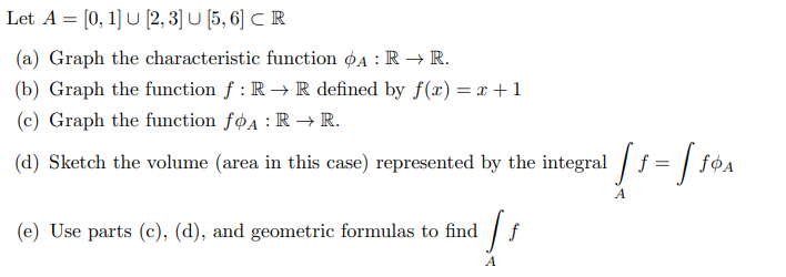 Solved PLEASE ANSWER ALL PART ONE QUESTION 1. Let A = [0, 1] | Chegg.com