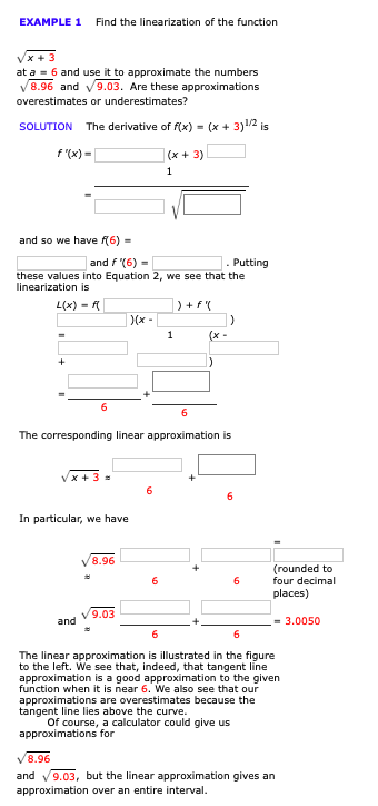 Solved EXAMPLE 1 Find the linearization of the function x3 | Chegg.com