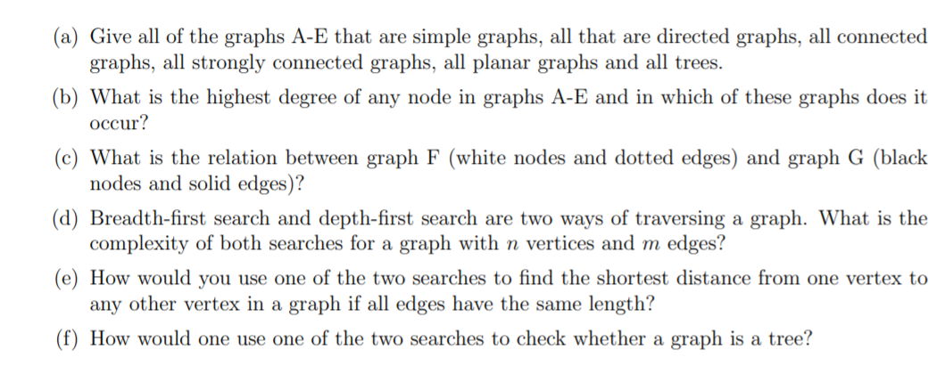 Solved 3. PROPERTIES OF GRAPHS, TRAVERSING GRAPHS 1390 70 S | Chegg.com