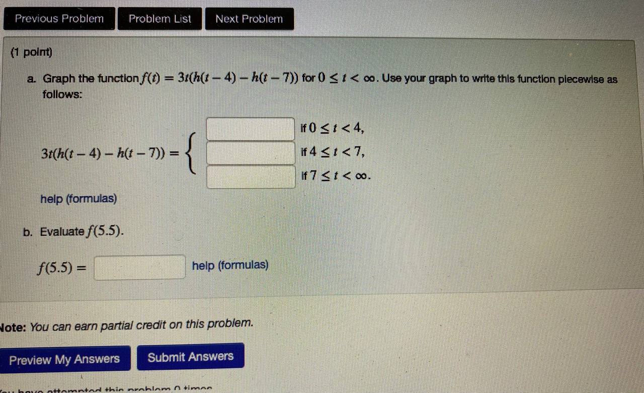 (1 ﻿point)a. ﻿Graph the function | Chegg.com