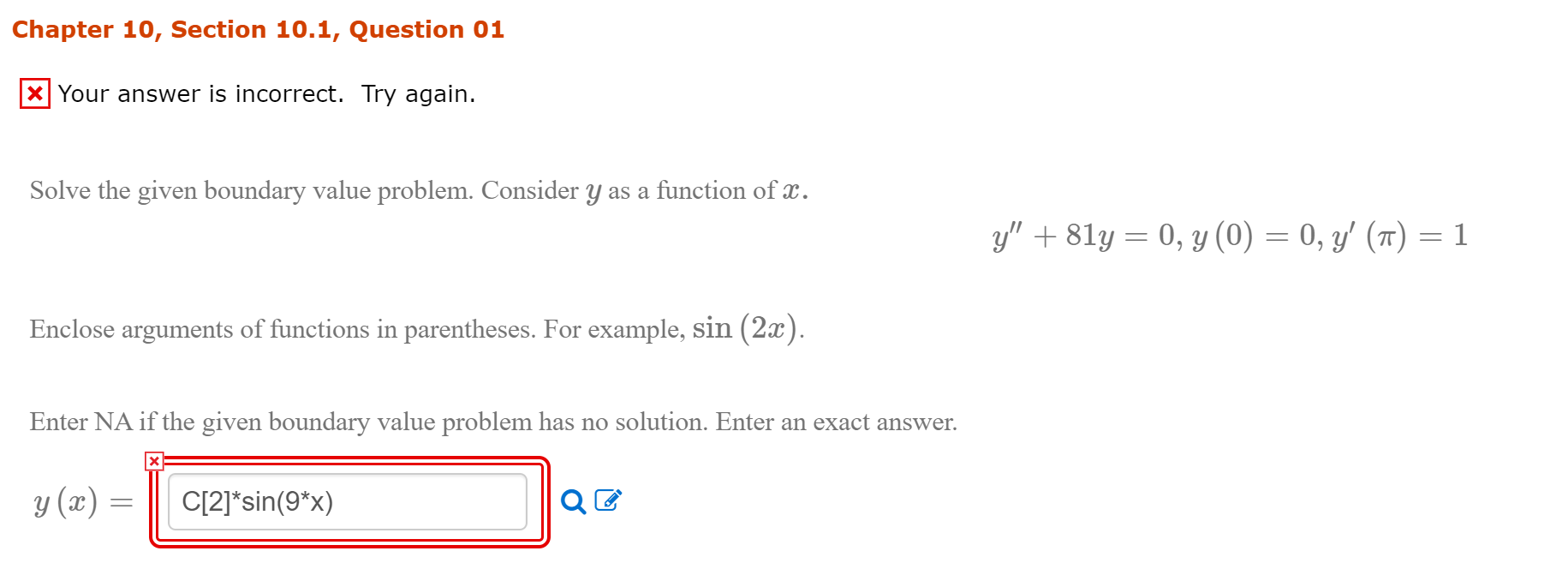 Solved Chapter 10 Section 10 1 Question 01 Your Answer