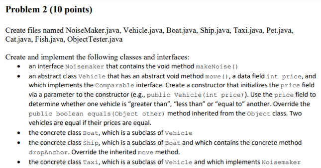 Solved Problem 2 (10 points) Create files named | Chegg.com