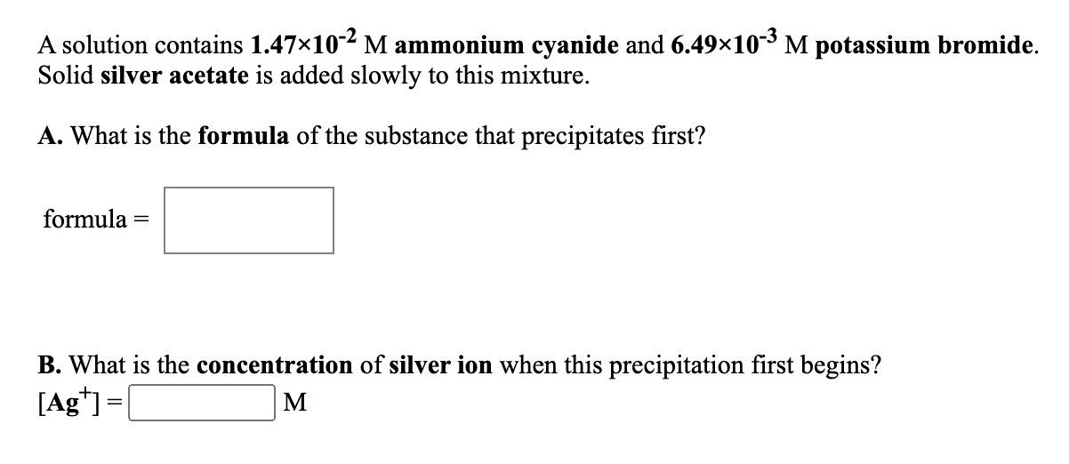 Solved A solution contains 1.47x10-2 M ammonium cyanide and | Chegg.com