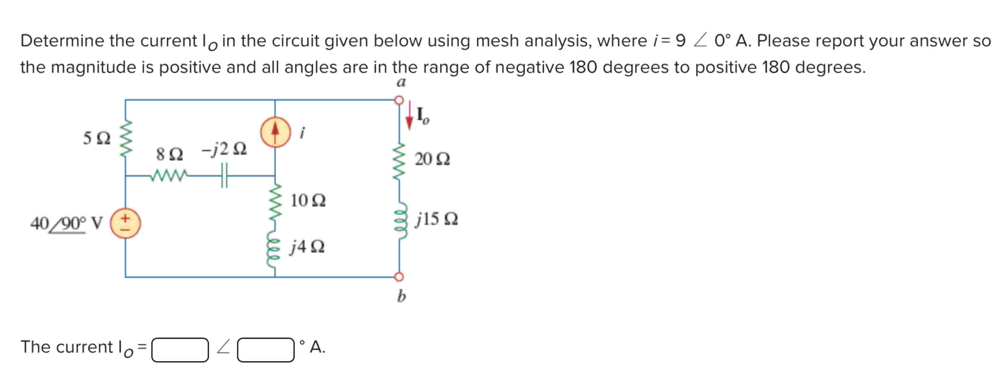 Solved Determine the current IO in ﻿the circuit given below | Chegg.com