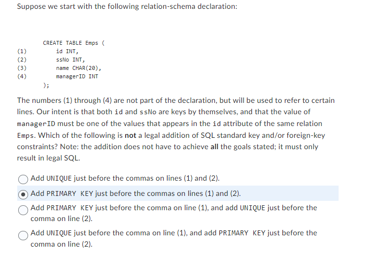 Solved Suppose we start with the following relation-schema | Chegg.com