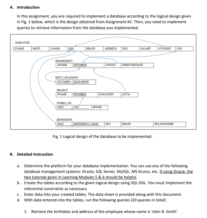 Solved 2. Retrieve the name and address of all employees | Chegg.com