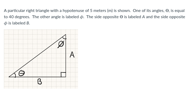 Solved A Particular Right Triangle With A Hypotenuse Of 5 Chegg