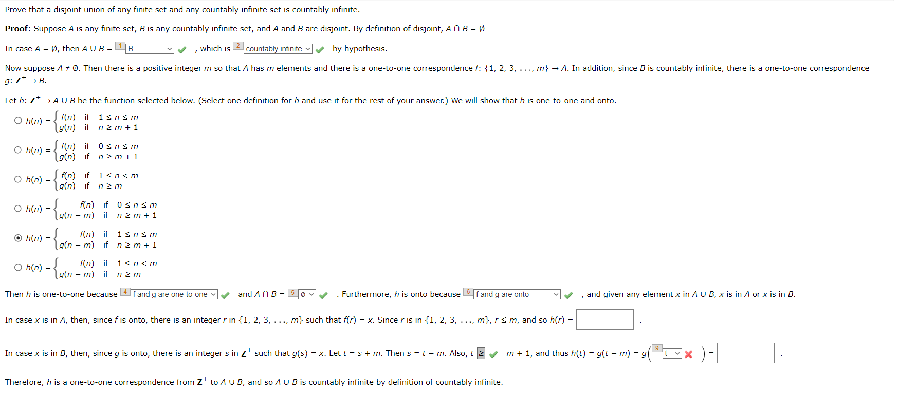 Solved Prove that a disjoint union of any finite set and any | Chegg.com