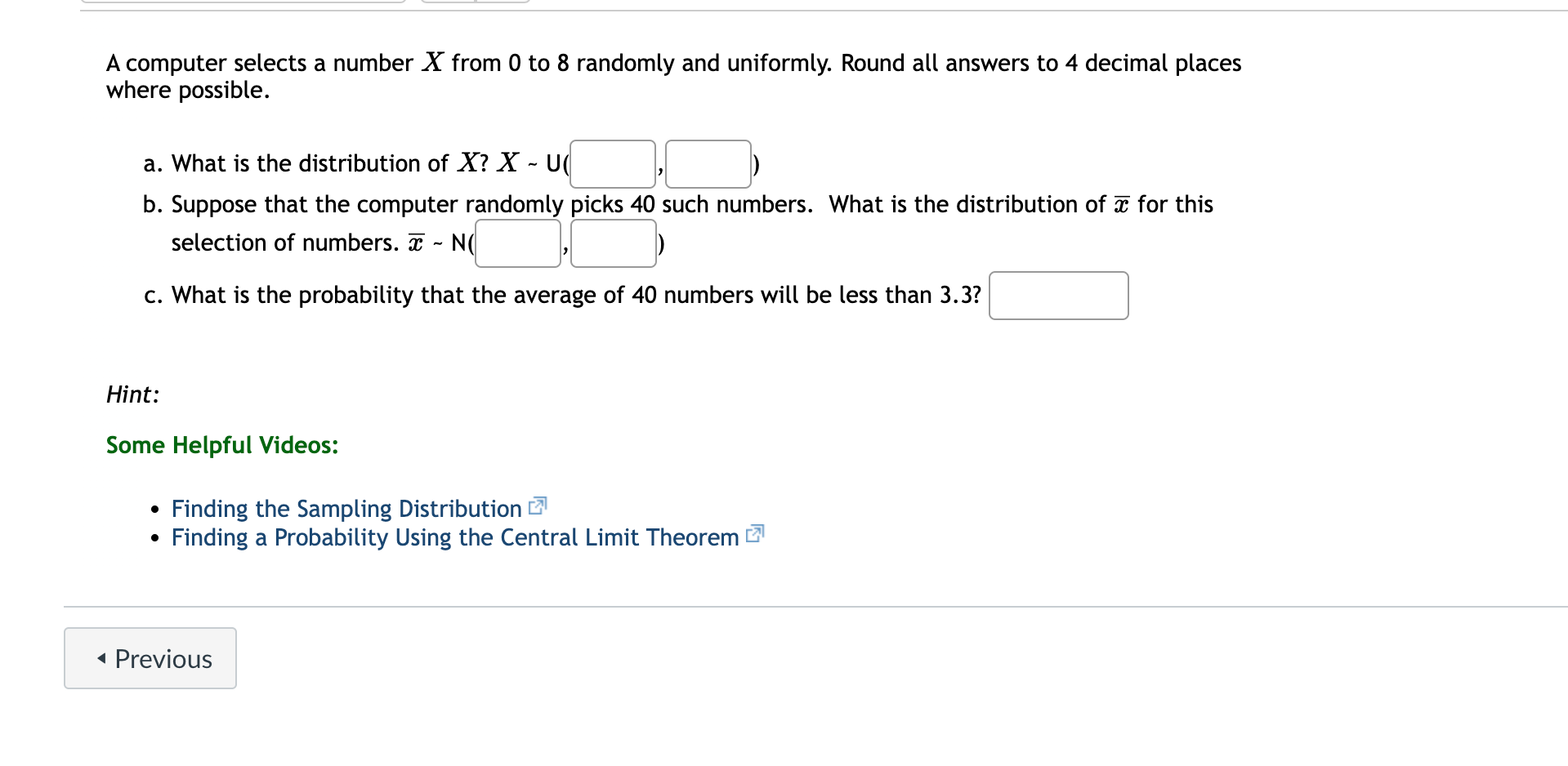 Solved A computer selects a number X from 0 to 8 randomly | Chegg.com