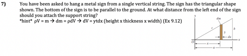 Solved You have been asked to hang a metal sign from a | Chegg.com