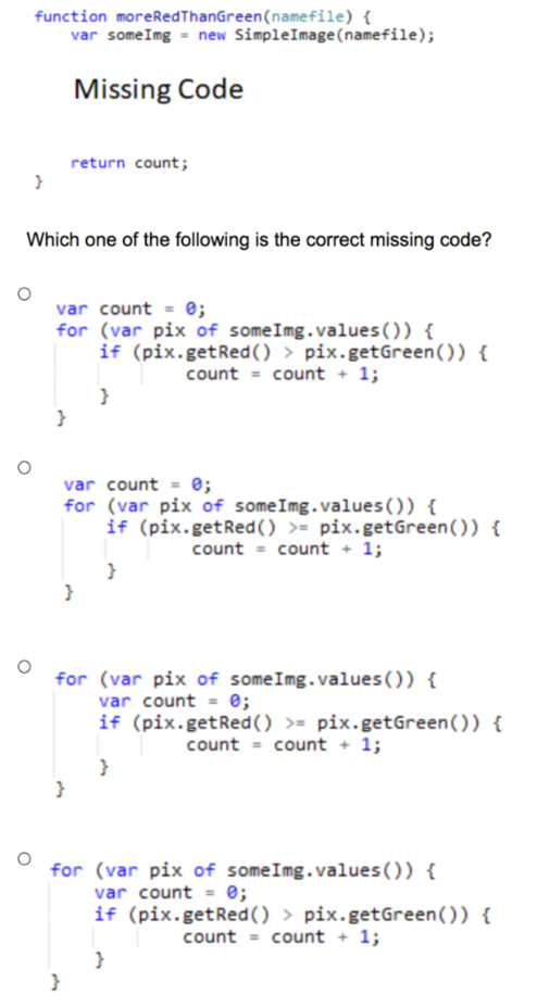 Solved Consider writing the function named moreRedThanGreen | Chegg.com
