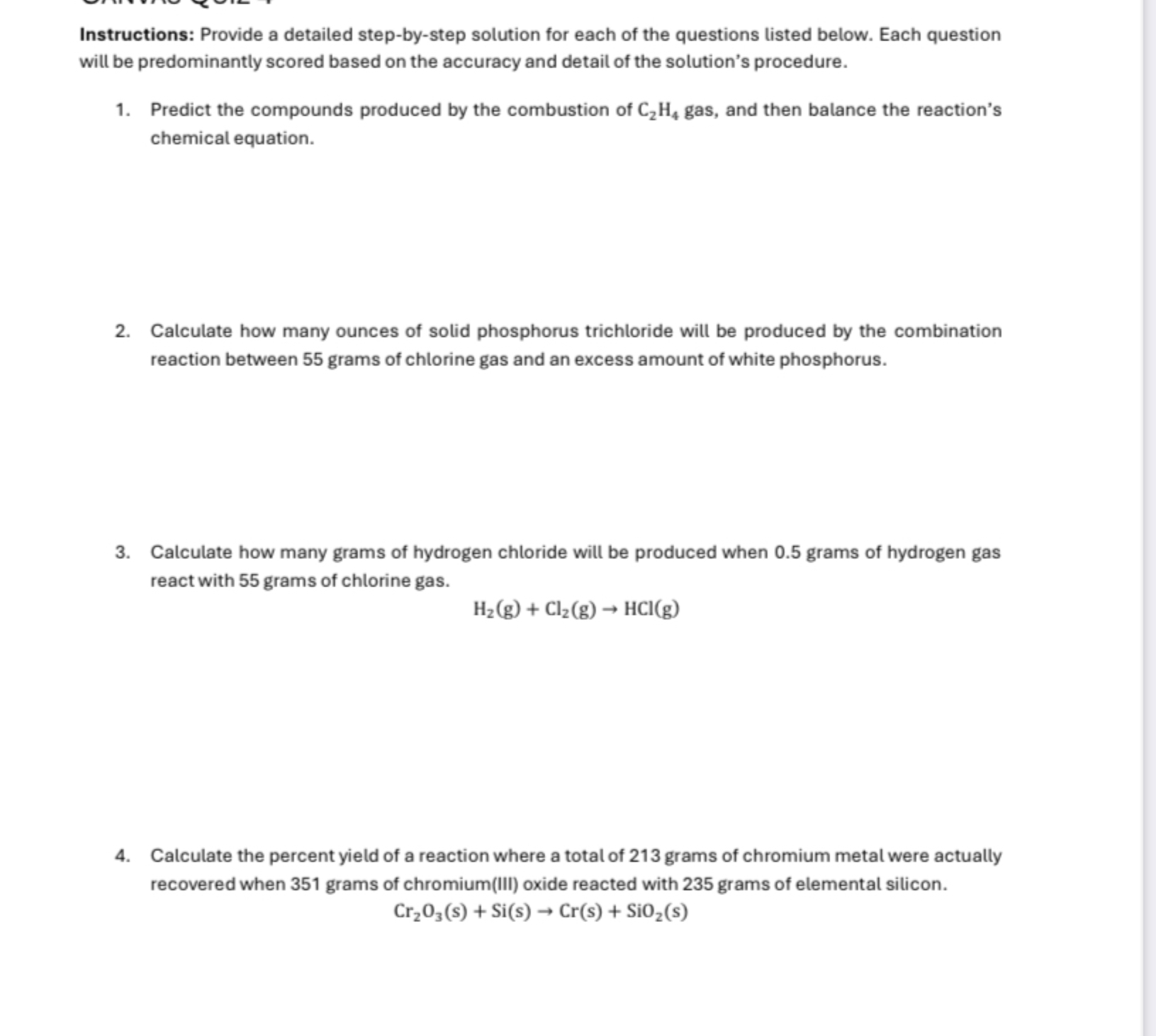 Solved Instructions: Provide a detailed step-by-step | Chegg.com