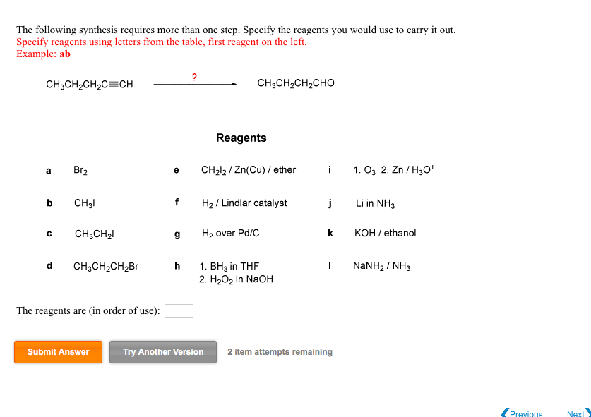 Solved The following synthesis requires more than one step. | Chegg.com