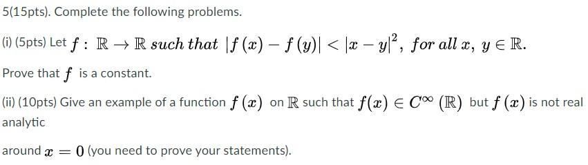 Solved 5(15pts). Complete the following problems. (i) (5pts) | Chegg.com
