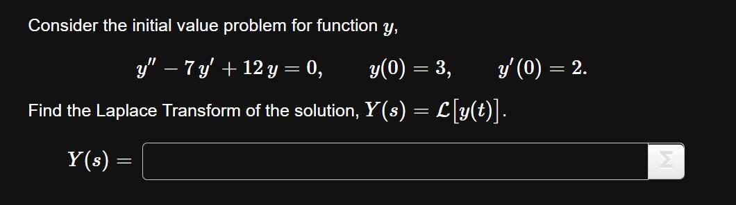 Solved Consider the initial value problem for function y, y" | Chegg.com