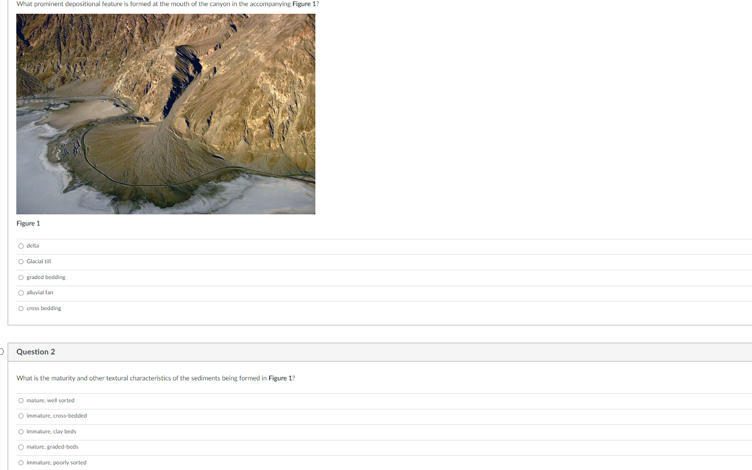 Solved What prominent depositional feature is formed at the | Chegg.com