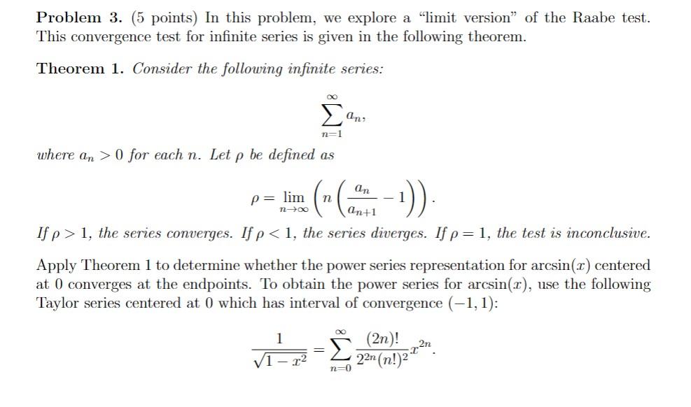 Problem 3. (5 points) In this problem, we explore a | Chegg.com