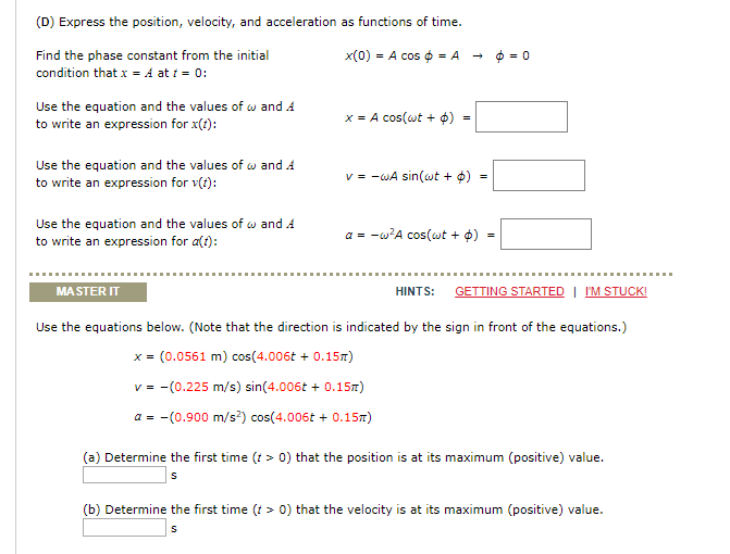 Solved A Block-Spring System A 405 g block connected to a | Chegg.com