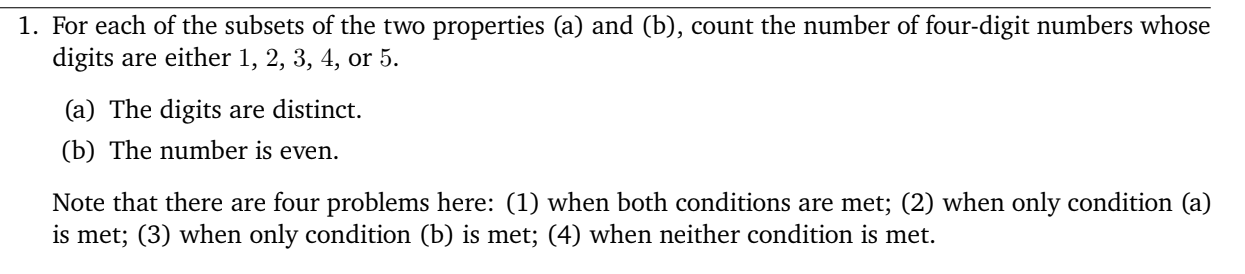 Solved 1. For each of the subsets of the two properties (a) | Chegg.com