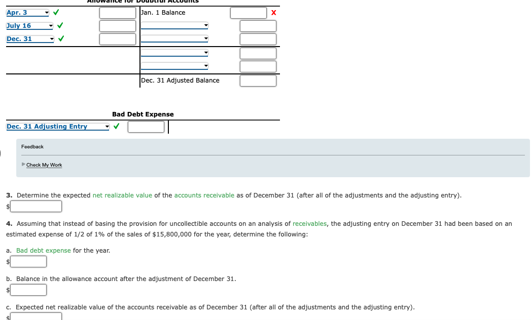 Solved Allowance method entries The following transactions | Chegg.com