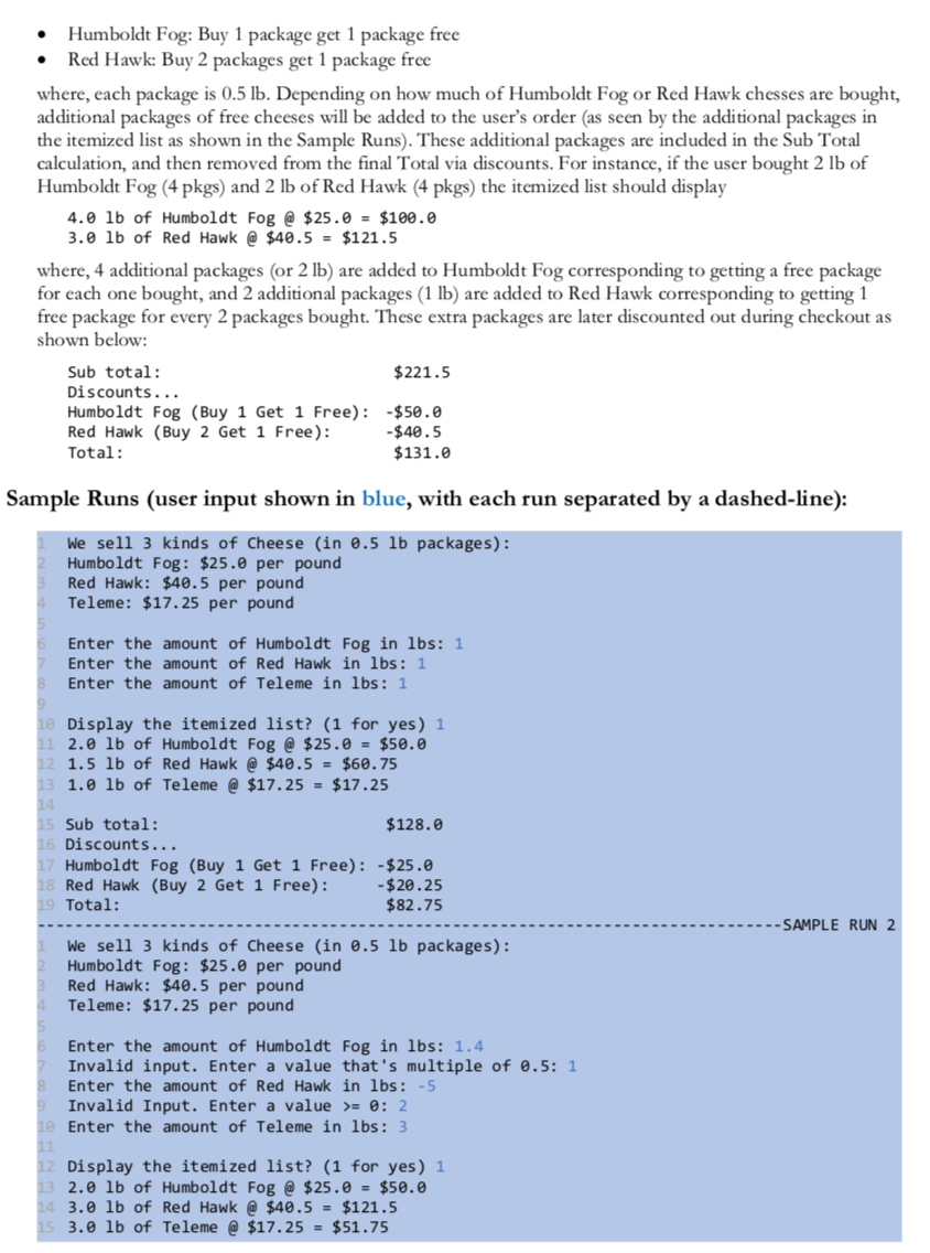 Solved Lab 02: Cheese Shop CSE-021-01, Fall 2019 Points: 20 | Chegg.com
