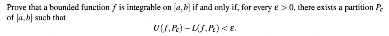 Solved Prove that a bounded function f is integrable on | Chegg.com