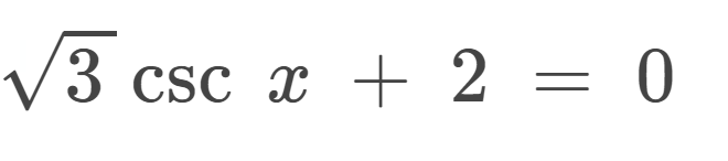 Solved 3cscx+2=0 | Chegg.com