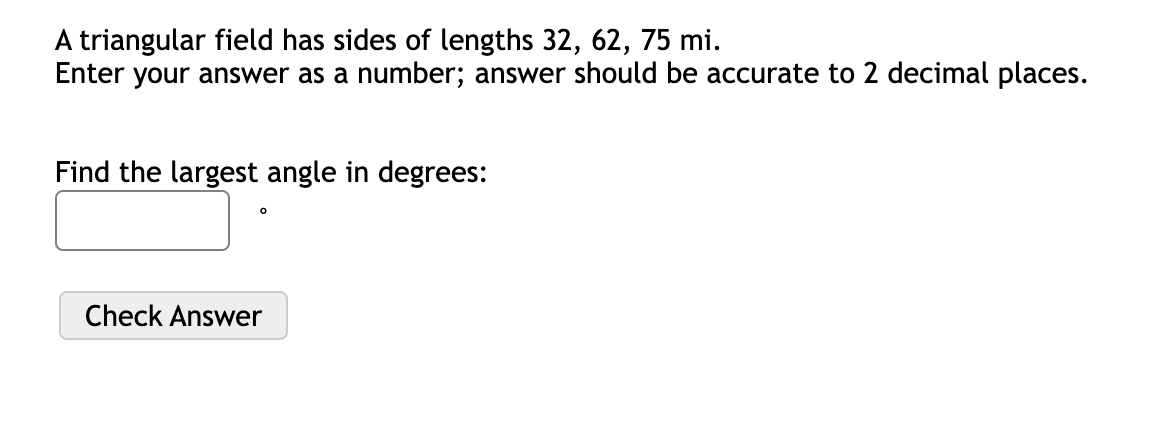 Solved A triangular field has sides of lengths | Chegg.com