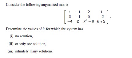 Solved Consider the following augmented matrix | Chegg.com