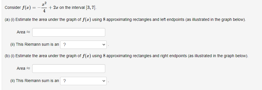 Solved Consider f(x)=−4x2+2x on the interval [3,7]. (a) (i) | Chegg.com