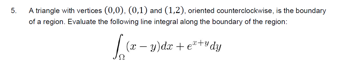 Solved A triangle with vertices (0,0),(0,1) and (1,2), | Chegg.com