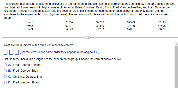 Solved A researcher has decided to test the effectivness of | Chegg.com